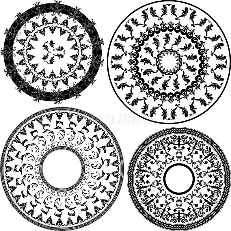 Round Patterns stock vector. Illustration of floral, backdrop - 10254634