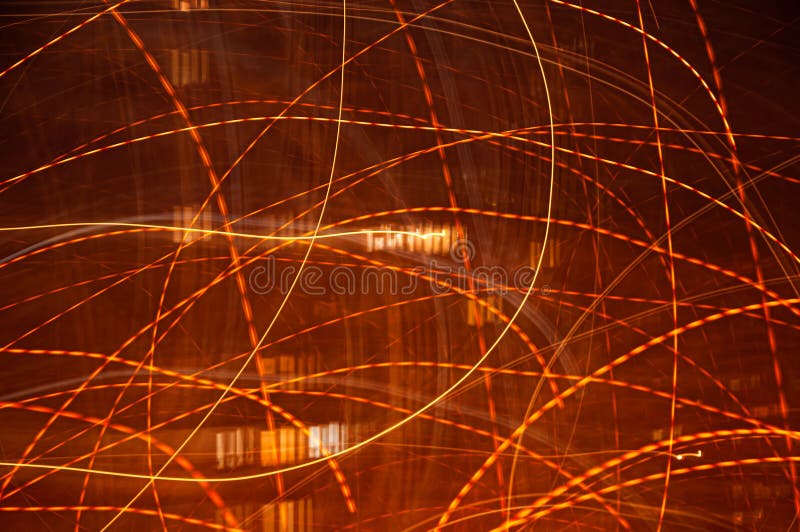 Round Patterns and Lines from the Lights Made by Rotating the Camera ...