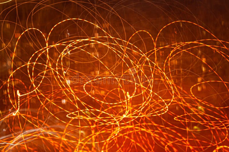 Round Patterns and Lines from the Lights Made by Rotating the Camera ...