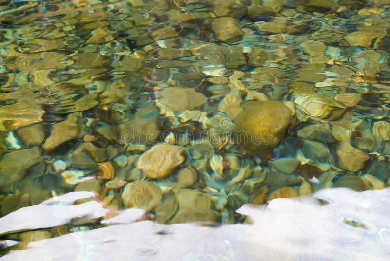 Round Pebbles Under Clear Water Stock Photo - Image of calm, beauty ...