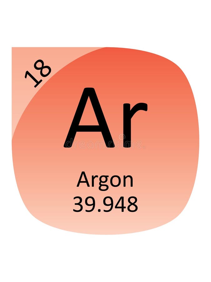Round Periodic Table Element Symbol of Argon Stock Vector ...
