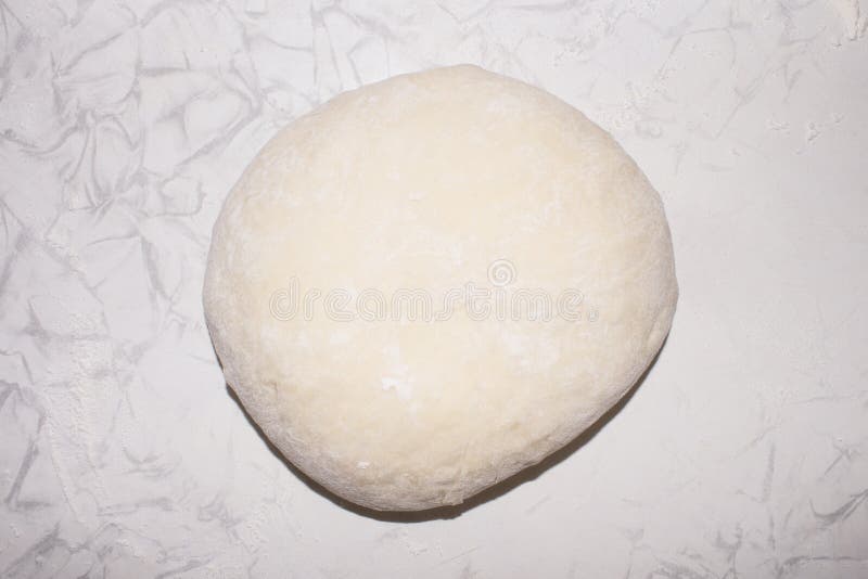 Round Piece of Dough for Baking Bakery Products. Stock Image - Image of ...