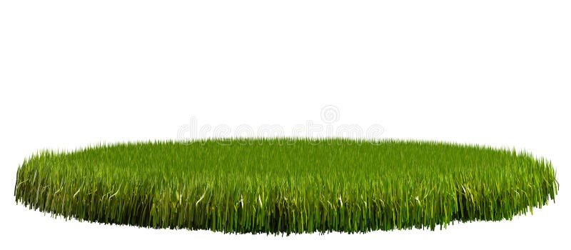 Round Piece of Green Lawn. Green Lawn Isolated on a White Background ...