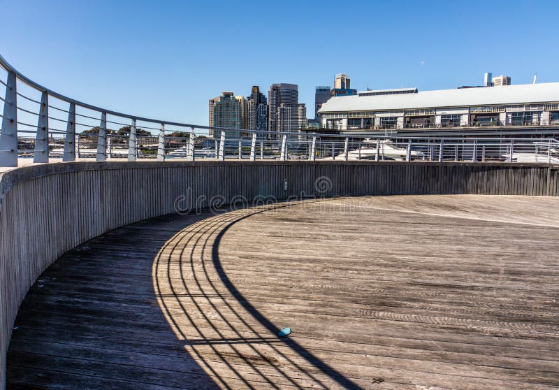 Round pier in the city stock image. Image of nature - 132214429