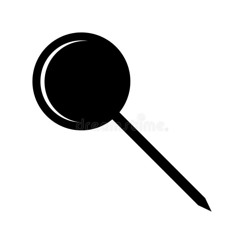 Round Pin Office Vector Design Isolated on White Stock Vector ...