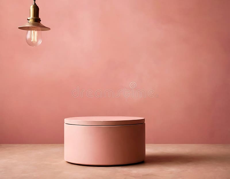 Product Placement Platform - Round Pink Podium on a Pink Background ...
