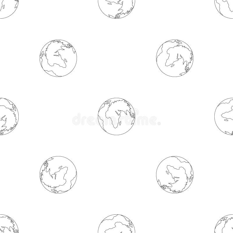 Round Planet Earth and Globe with Land and Ocean Vector Set Stock ...