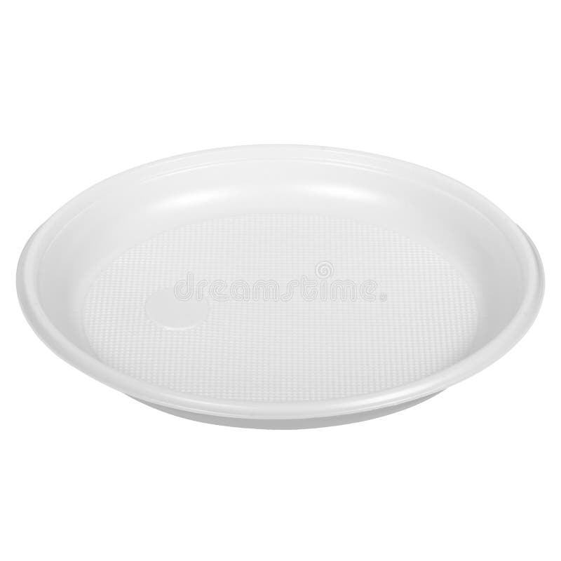 Round Plastic Disposable Plate for Fast Food or Picnic Stock Photo ...