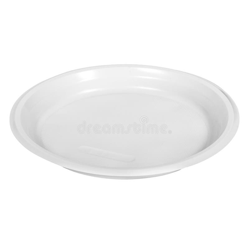 Round Plastic Disposable Plate for Fast Food or Picnic Stock Image ...
