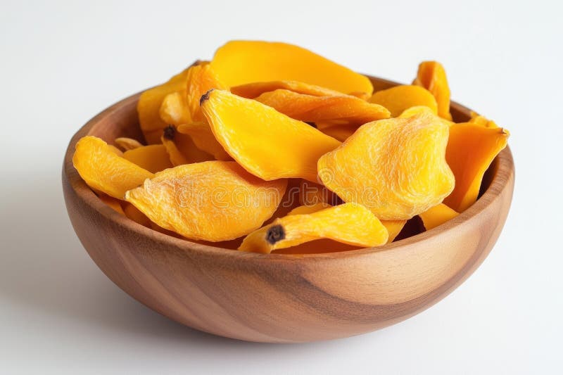 Round Plate with Dried Mango Pieces on a White Background Ai Photo ...