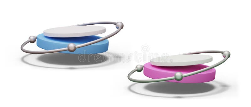Round Platform in Futuristic Style. Set of Vector Podiums of Different ...