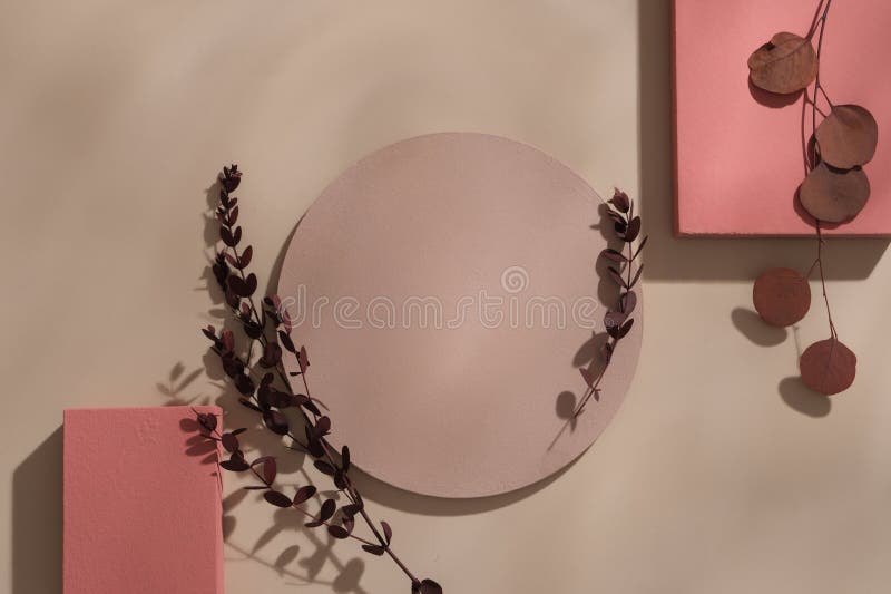 The Round Platform is Placed between Two Rectangular Platforms. Stock ...