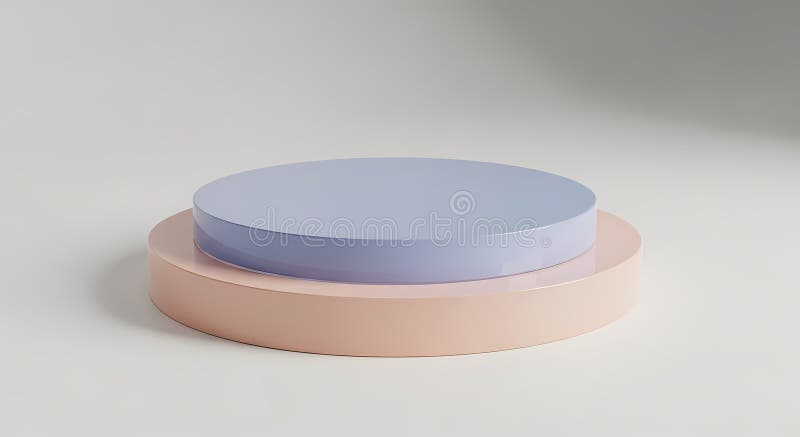 Round Platforms in Pastel Colors Stock Illustration - Illustration of ...