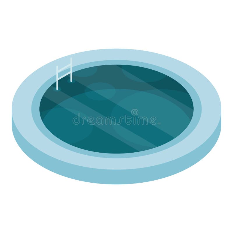 Kid Round Pool Icon, Outline Style Stock Vector - Illustration of girl ...