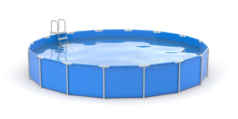 Round Swimming Pool with Ball Stock Illustration - Illustration of ...