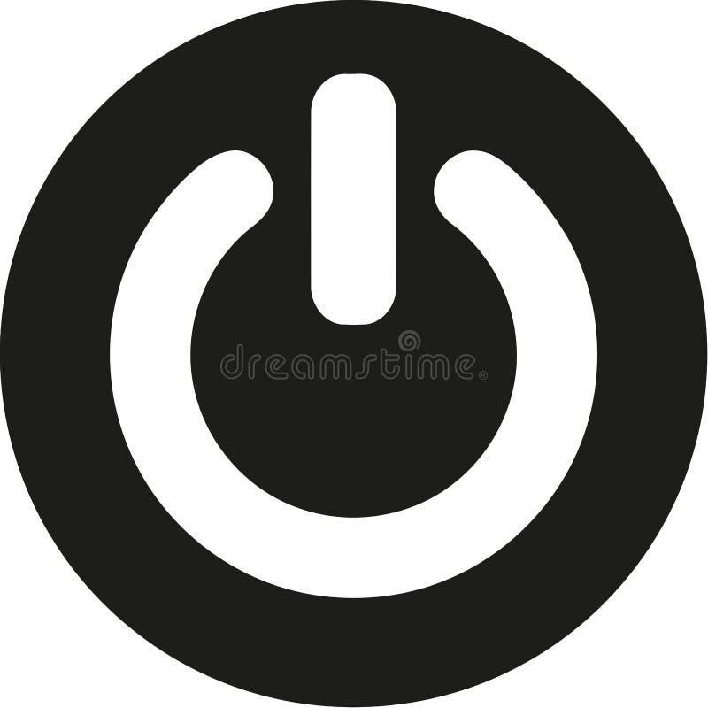 Round Power button stock vector. Illustration of isolated - 107186360