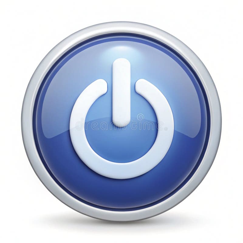 Round Power Icon Symbol Isolated Stock Illustration - Illustration of ...