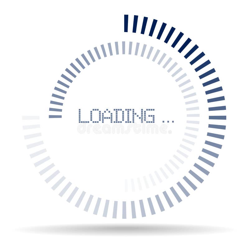 Round Progress Bar with Word LOADING Stock Vector - Illustration of ...