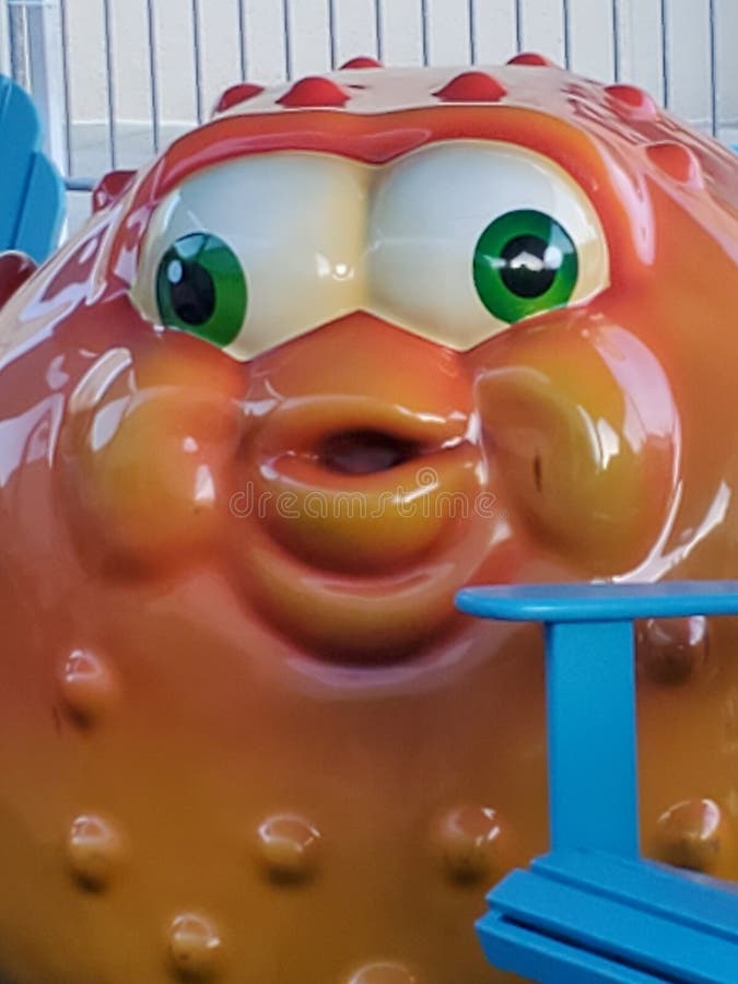 Round Puffer Fish at Children S Play Park Stock Image - Image of ...