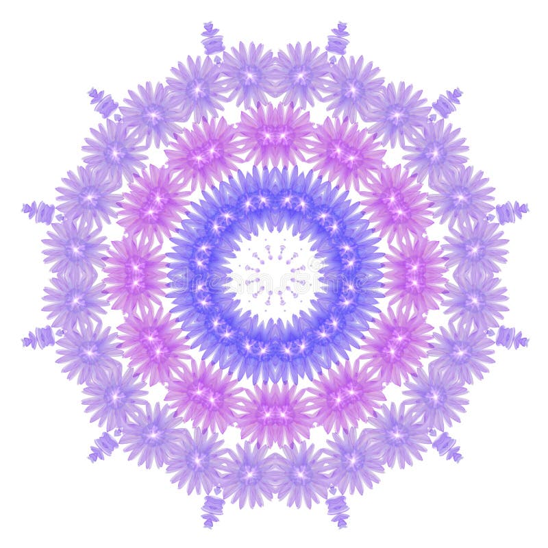 Round of Purple Flowers, Design Element Stock Illustration ...