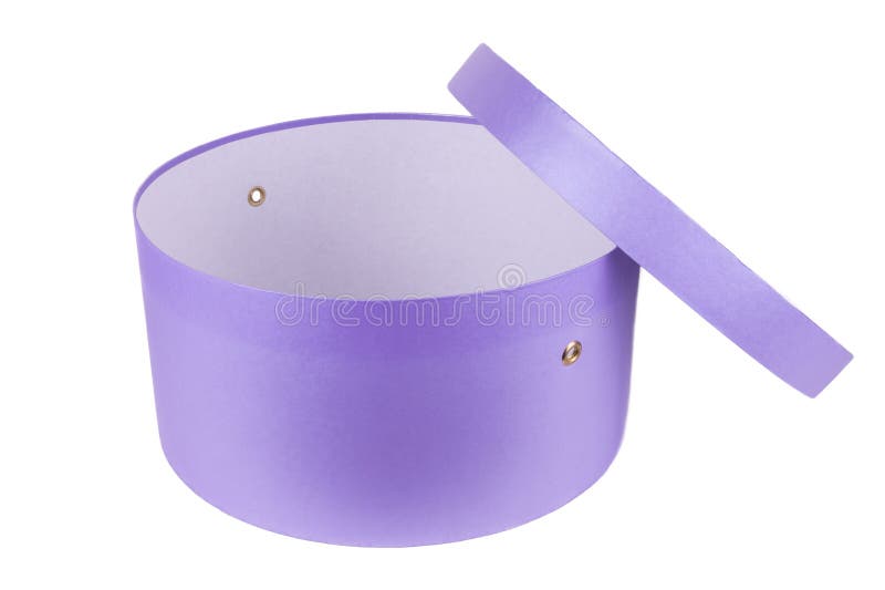 Purple Gift Box with Satin Ribbon Bow Isolated on White Stock Image ...