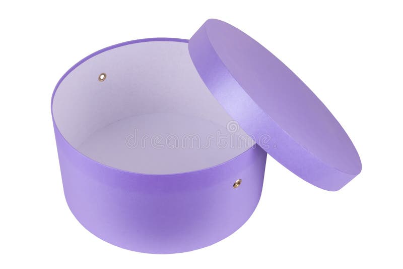 Purple Gift Box with Satin Ribbon Bow Isolated on White Stock Image ...