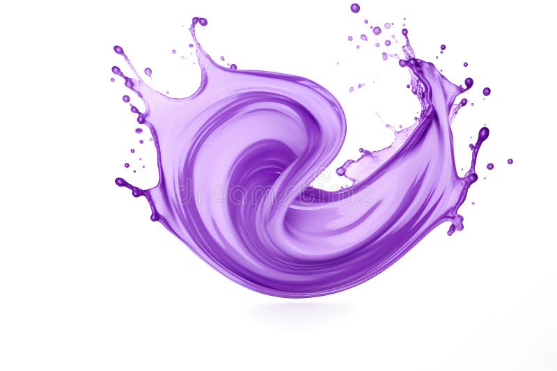 Round Purple Juice Splash Isolated on White Background. Generative AI ...