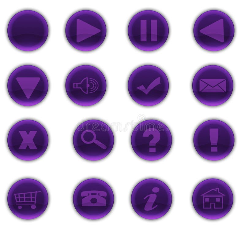 Pastel Web Buttons And Icons Stock Illustration - Illustration of ...