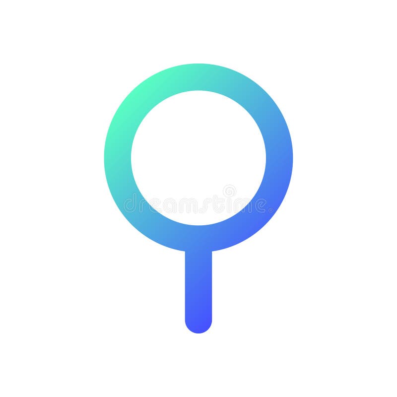 Round Pushpin Pixel Perfect Linear Ui Icon Stock Vector - Illustration of pointer, interface ...