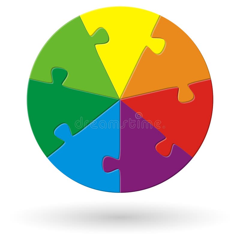 Round puzzle templates stock vector. Illustration of management - 71302320