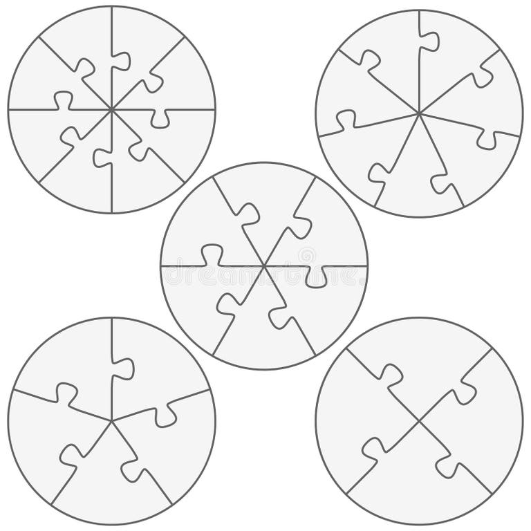 Round Puzzle Templates Stock Illustrations – 105 Round Puzzle Templates ...