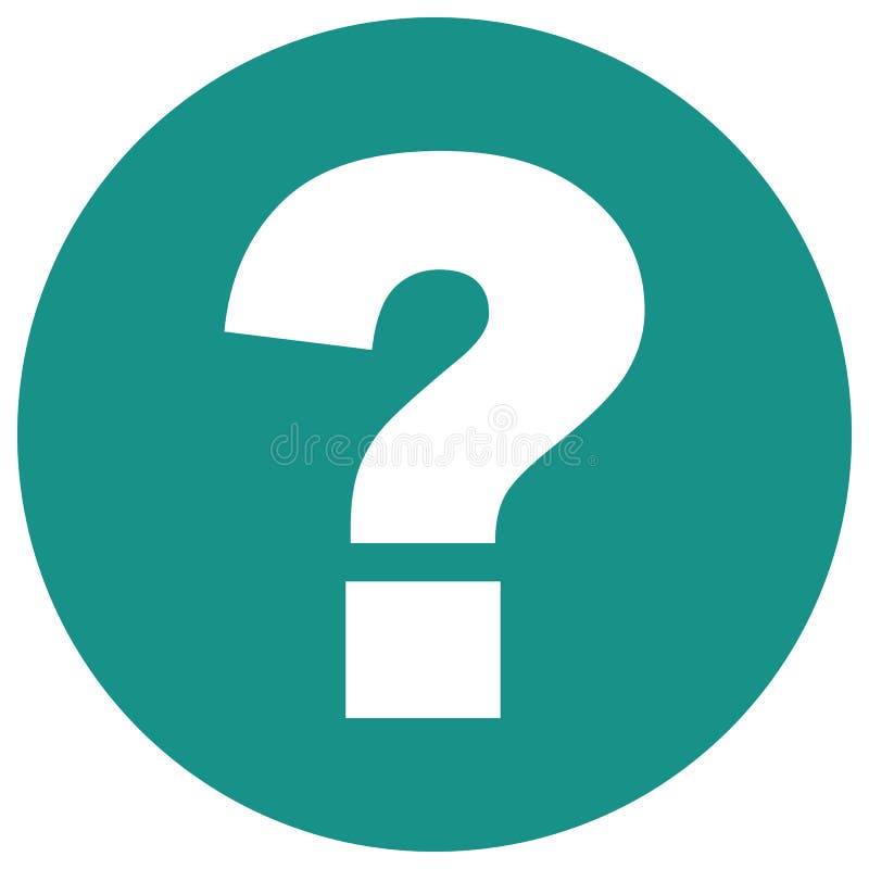 Round Question Mark Icon in Green. Vector. Stock Vector - Illustration ...