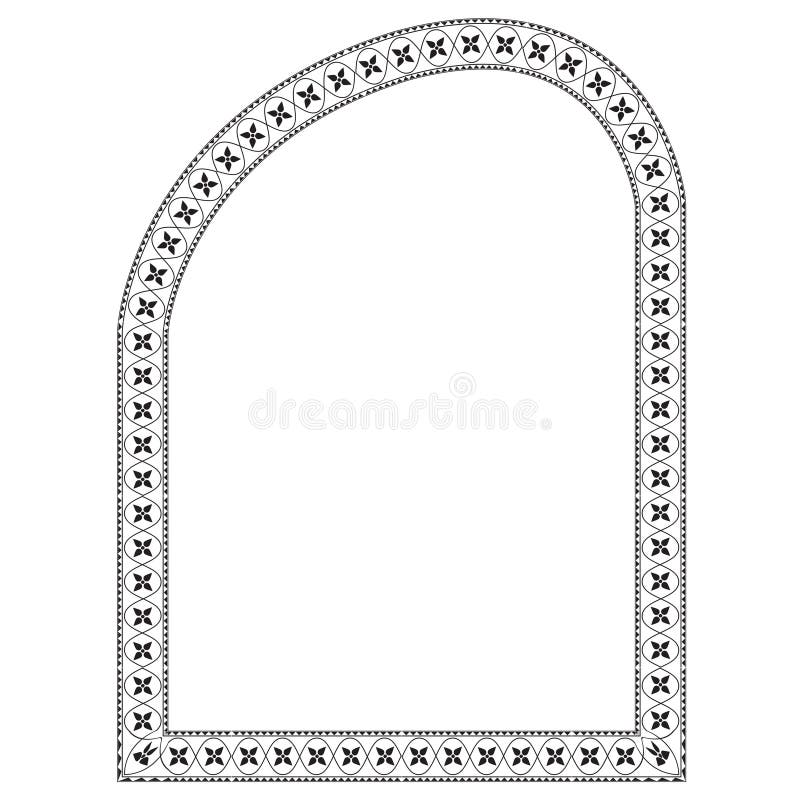 Round Rampant Arch Flower Frame Stock Vector - Illustration of floral ...