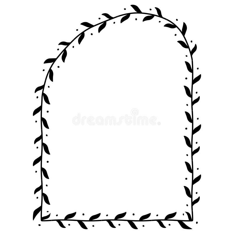 Round Rampant Arch Rectangular Frame Architectural Window Door Flower ...
