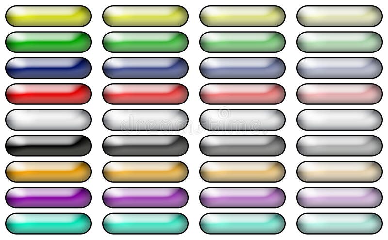 Round Rectangle Buttons stock illustration. Illustration of opacity ...
