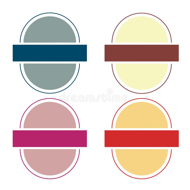 Round and Rectangular Colorful Banners Template for Promotions with ...