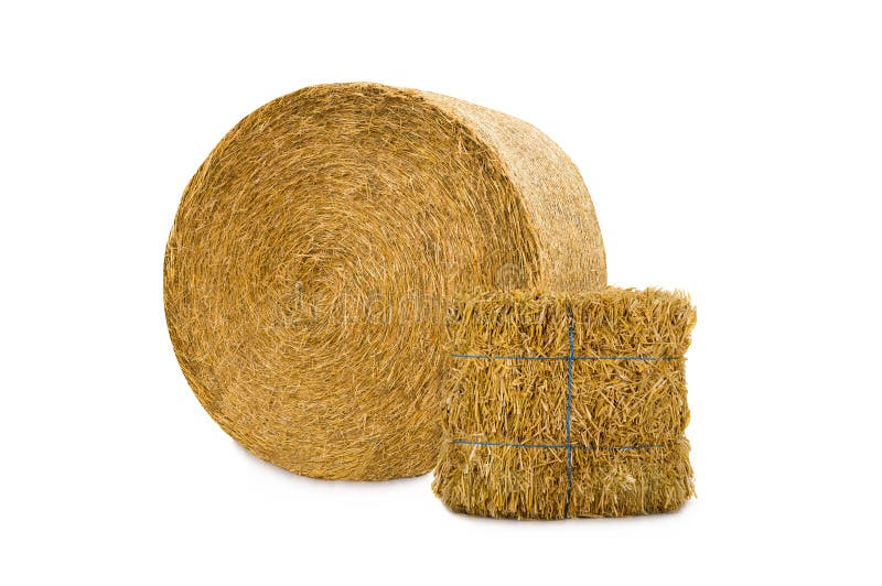 Round hay bale stock image. Image of golden, single, object - 97802405