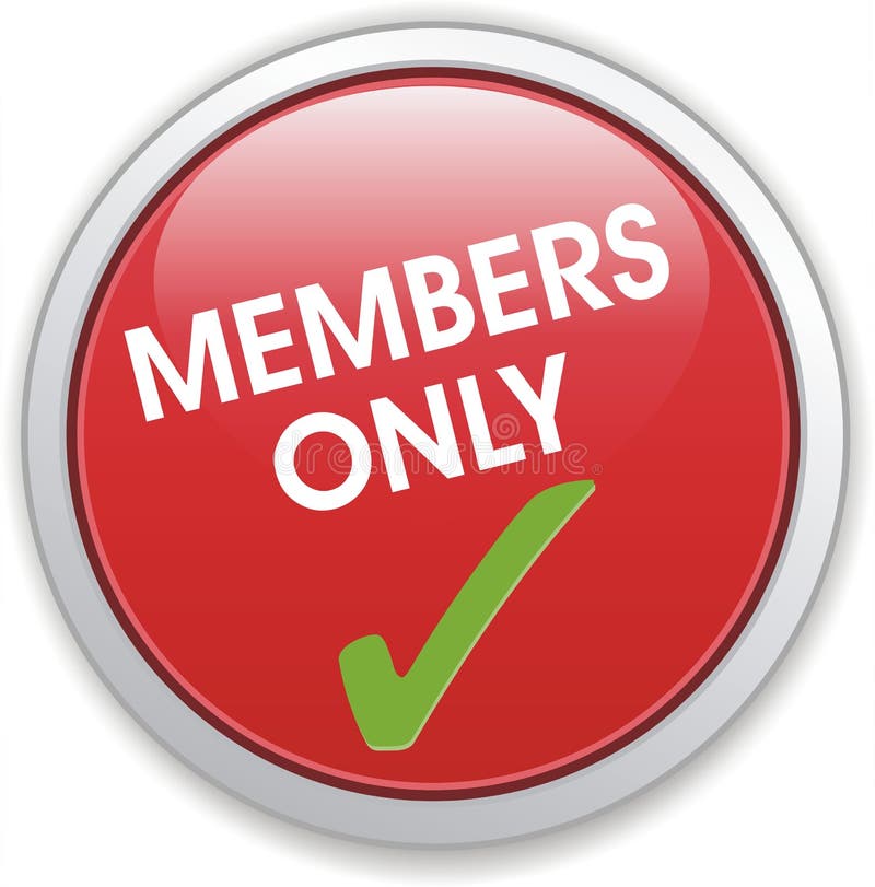 Members only button stock illustration. Illustration of product - 160930763