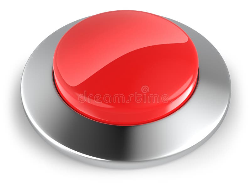 Big red button stock illustration. Illustration of chrome - 26365162