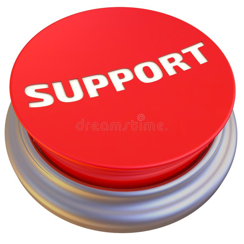 Support. Word Composed from Red Cubes Stock Illustration - Illustration ...