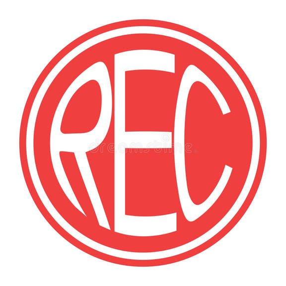Round Red Icon Rec Button Vector Record Button with Text Rec Stock ...