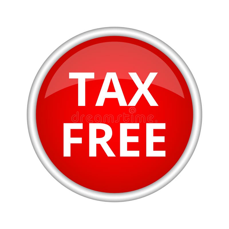 Round Red Icon Tax Free, Vector Illustration. Stock Vector ...