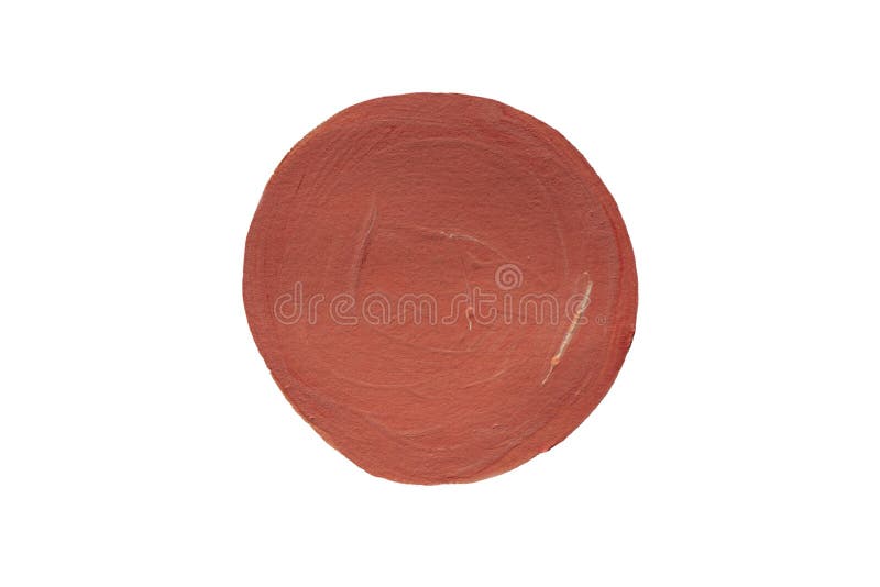 Round Red Paint Spot Isolated on White. Stock Image - Image of gouache ...