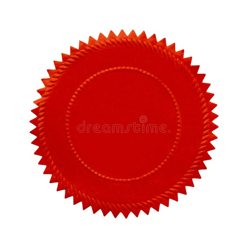 Round Red Seal stock image. Image of isolation, concepts - 43787849