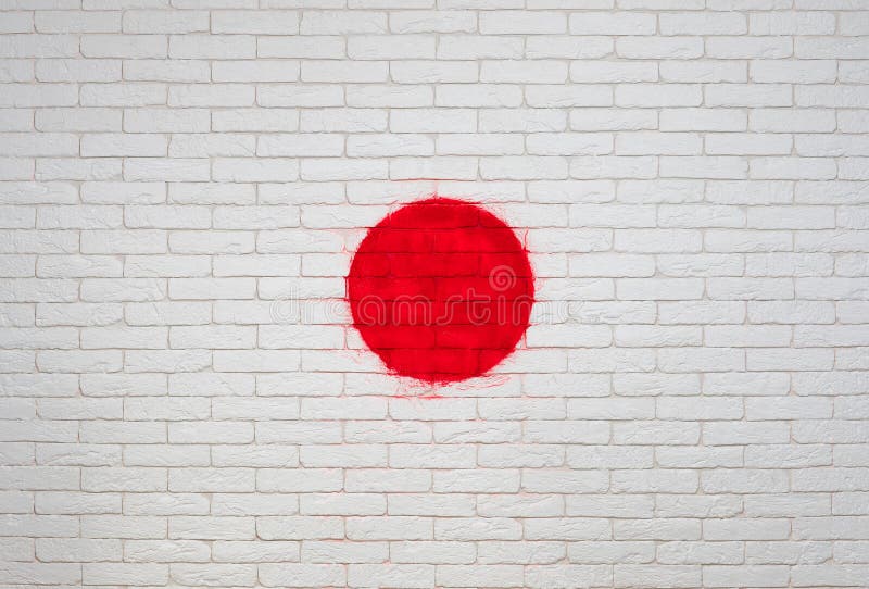 Round Red Spot on a White Wall Stock Photo - Image of round, building ...