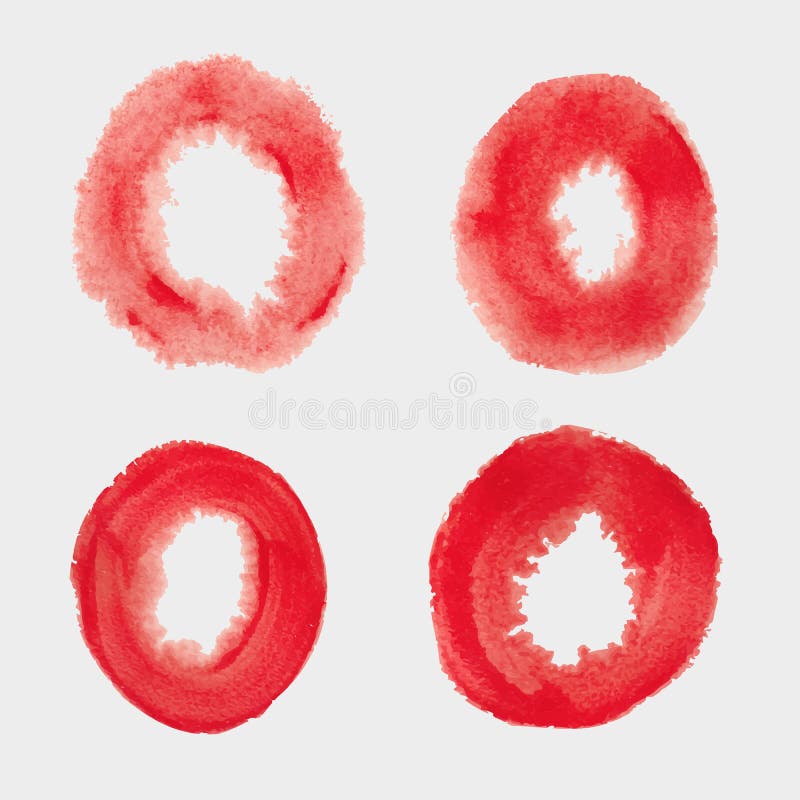 Round Red Spots. the Texture of Acrylic. Blurred Ink . Stock Vector ...