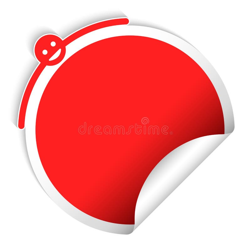 Round Red Sticker, Creative Design Stock Vector - Illustration of shape ...
