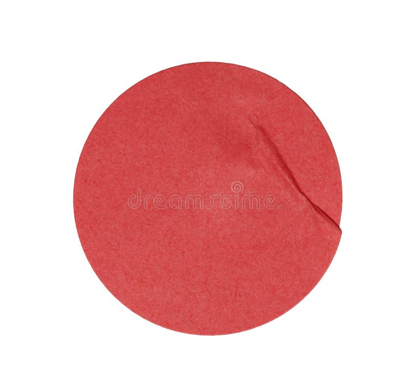 Round Red Textured Paper Label Sticker Stock Illustrations – 227 Round ...