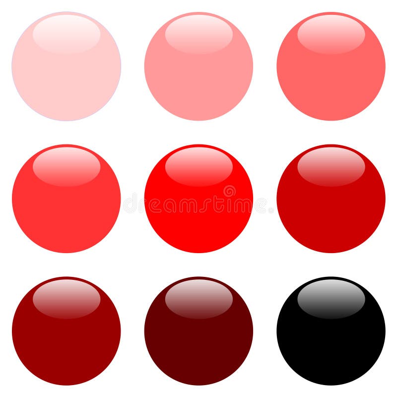 Round Red Web Buttons stock illustration. Illustration of srgb - 5280102
