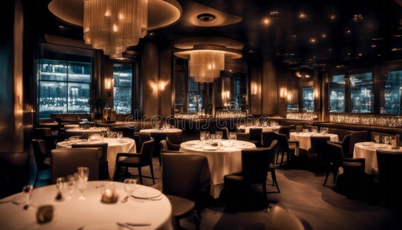 Round Restaurant Exclusive Table Eatery Luxury Design Reception ...